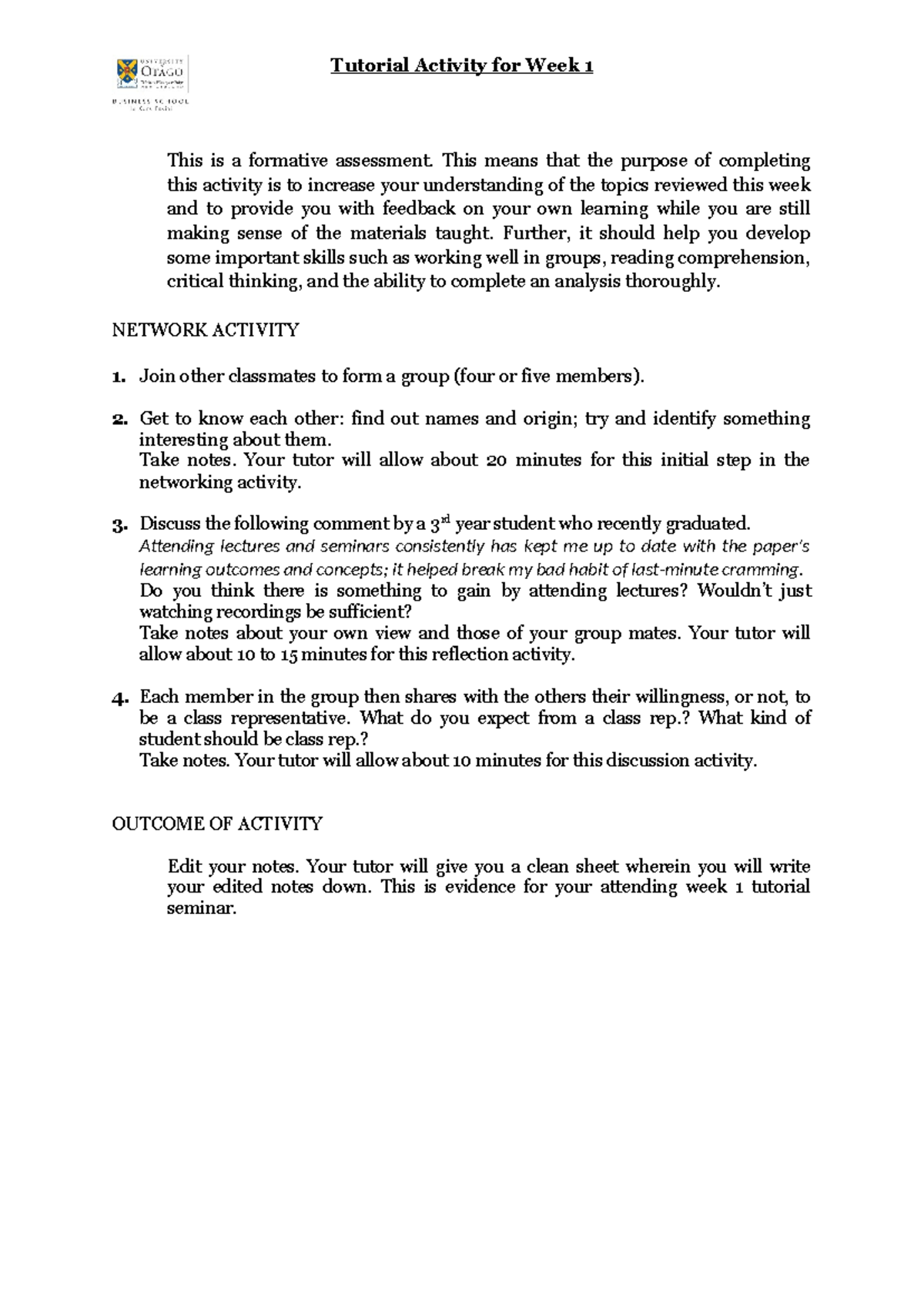 5. Week 1 - Tutorial activity - Tutorial Activity for Week 1 This is a formative assessment ...