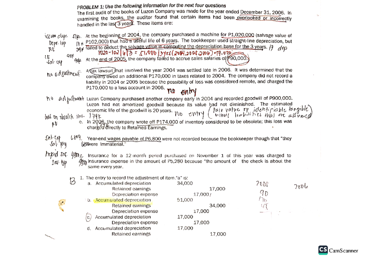 Problem 1 Aud and assurance concepts and application 1 - Accountancy ...