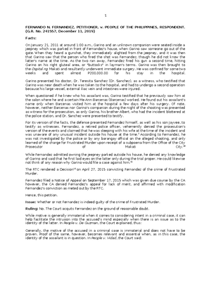 Spec Pro Notes - SPECIAL PROCEEDINGS AND SPECIAL CIVIL ACTIONS (CASE ...