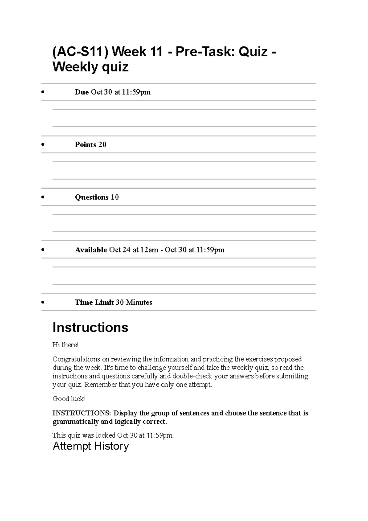 Week 11 quiz - week 11 quiz.docxweek 11 quiz.docxweek 11 quiz.docxweek 11 quiz.docx - (AC-S11 ...