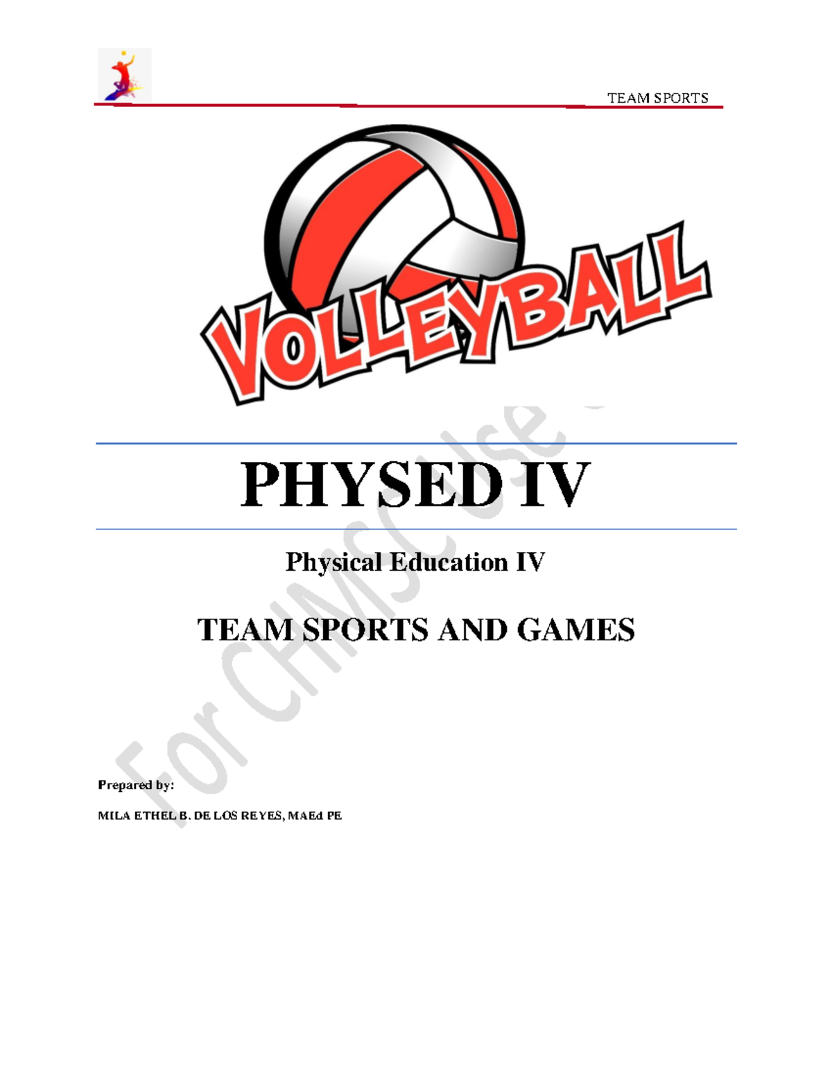 Physed 4 Module 1 - Good luck - PHYSED IV Physical Education IV TEAM ...