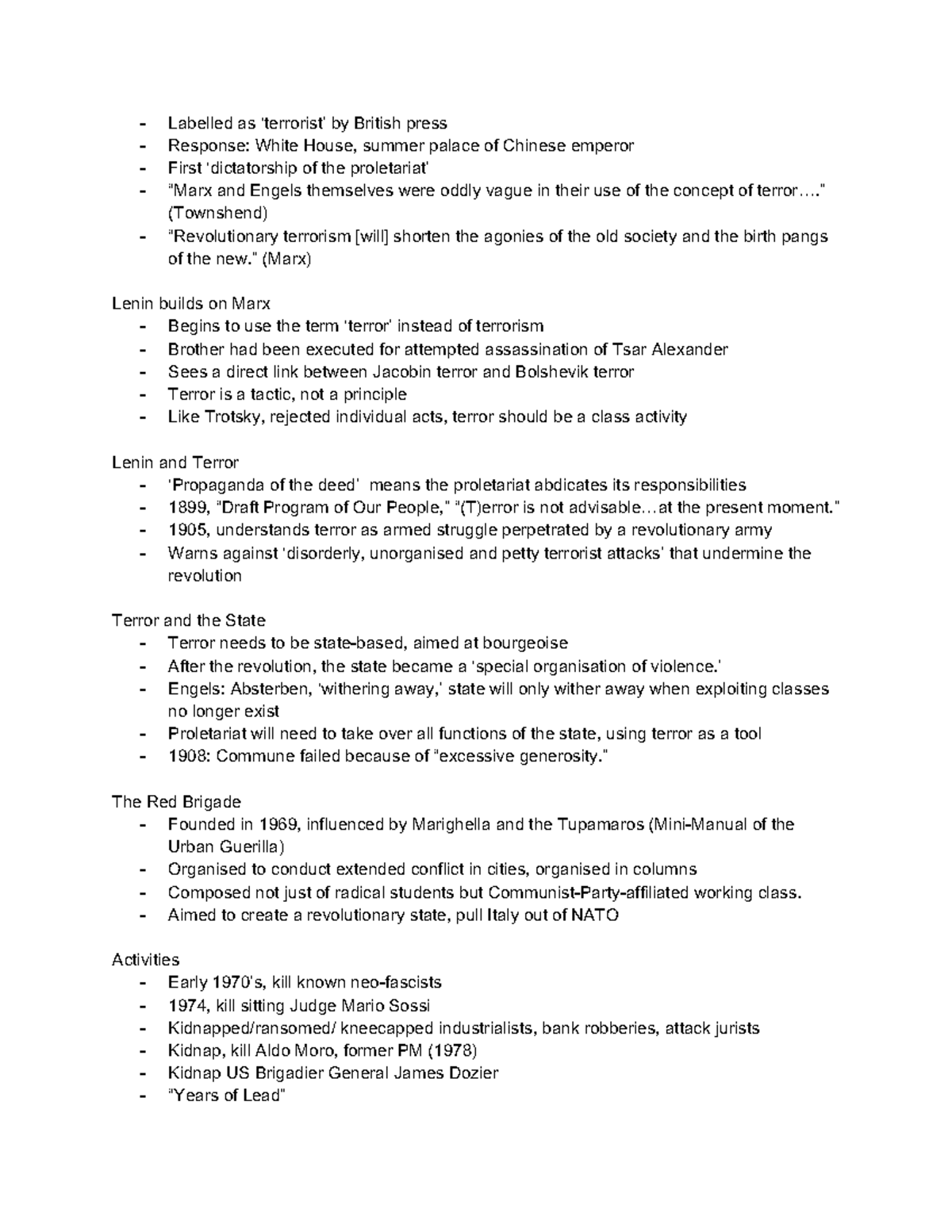 Terror and terrorism notes 14 - Labelled as ‘terrorist’ by British ...