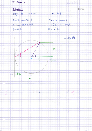 Uebungsblatt 1 - TM 2 Übungen - Vorlesung Mechanik 2 Teil Festigkeitslehre Aufgabenstellung ...