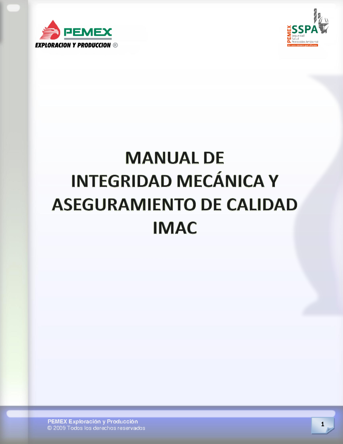 Manual de IMAC 2010 pdf - material de clase para estudio - PEMEX Exploración y Producción PEMEX ...