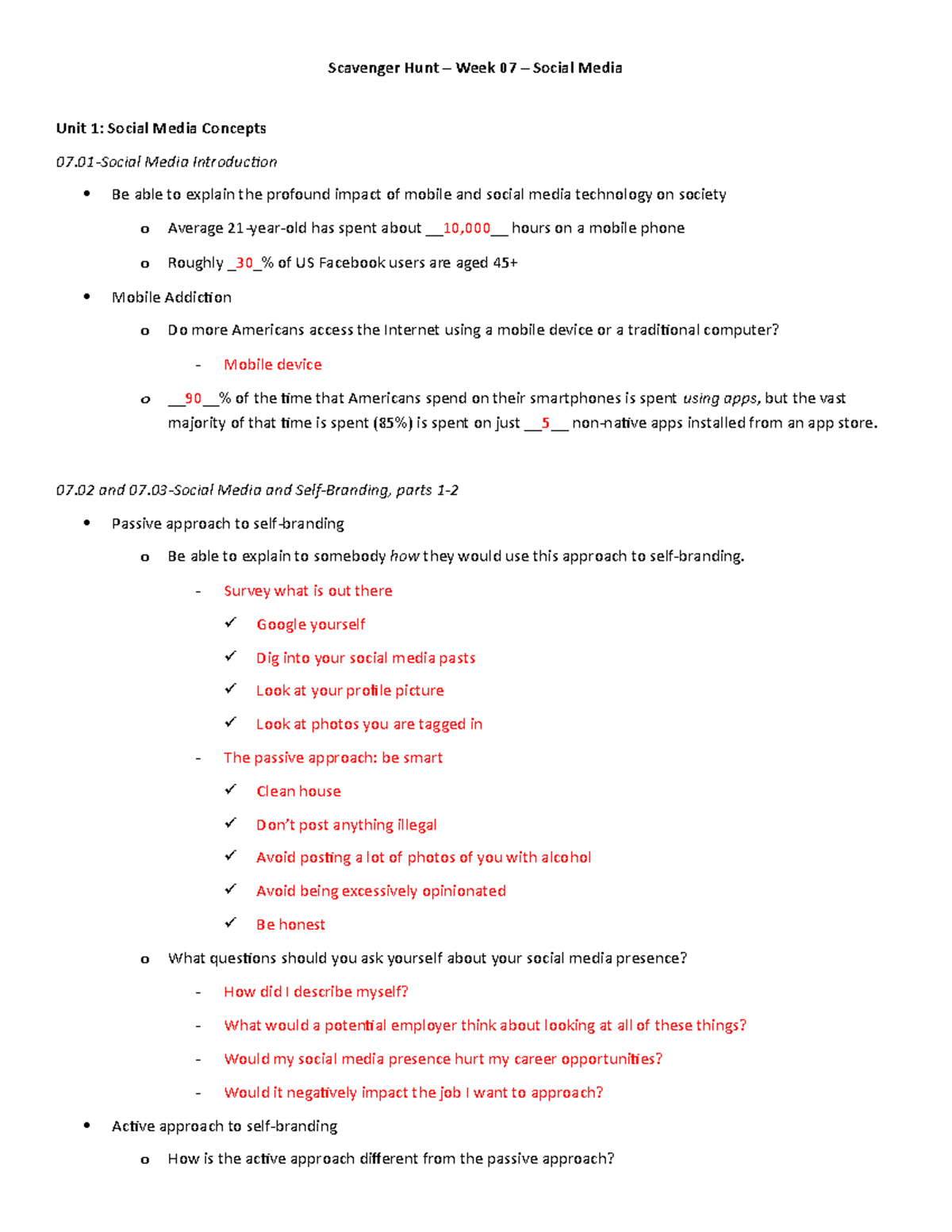 Scavenger Hunt 07-Social Media - Scavenger Hunt – Week 07 – Social ...