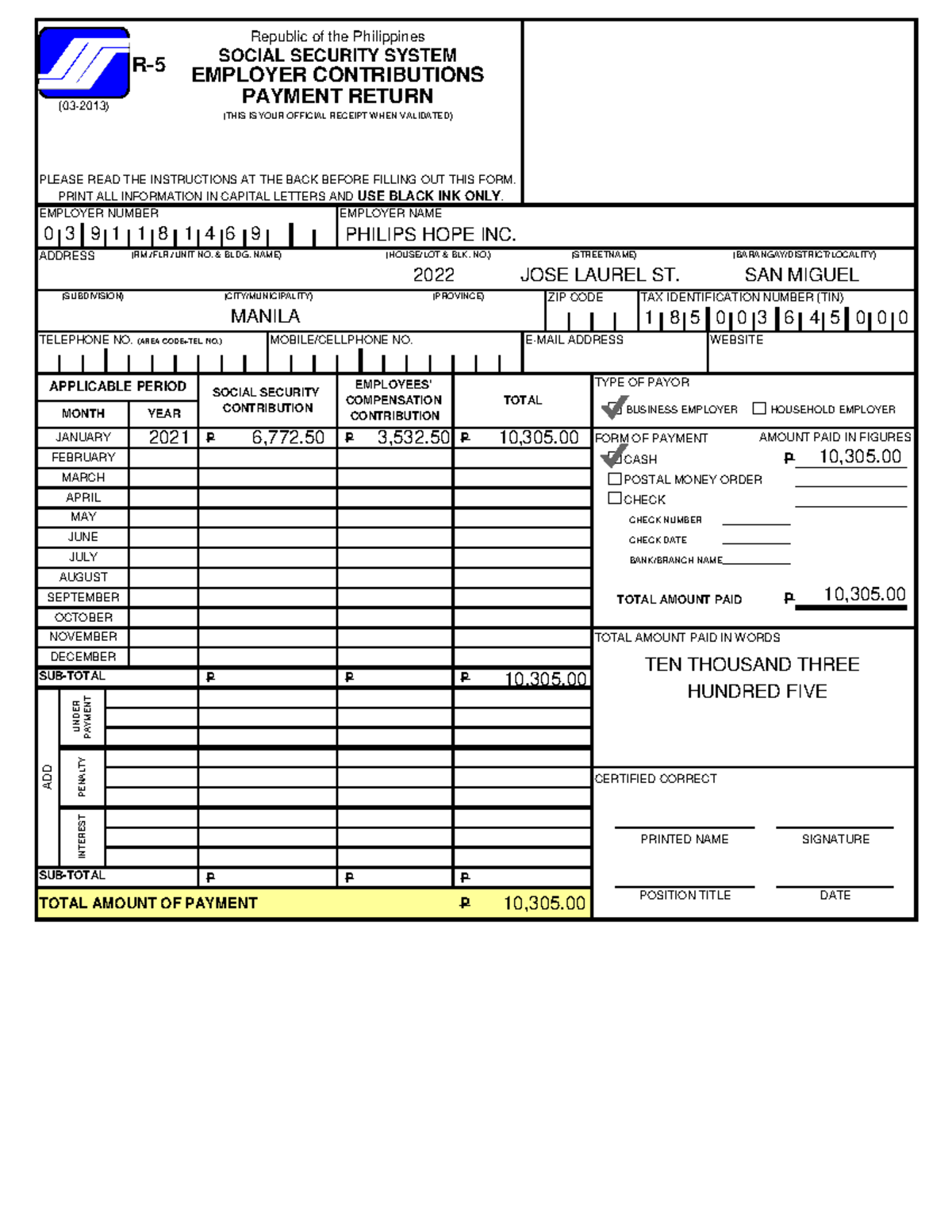 WEEK 3 Outputs (SSS FORM) - Output of Work Immersion Regarding Payroll ...