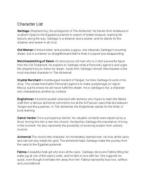 The Alchemist - part 2 (summary and analysis) - Summary and Analysis ...