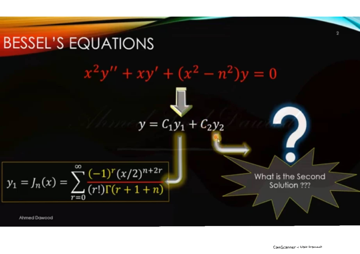 Bessel equation v.3 - Engineering Mathematics - Studocu