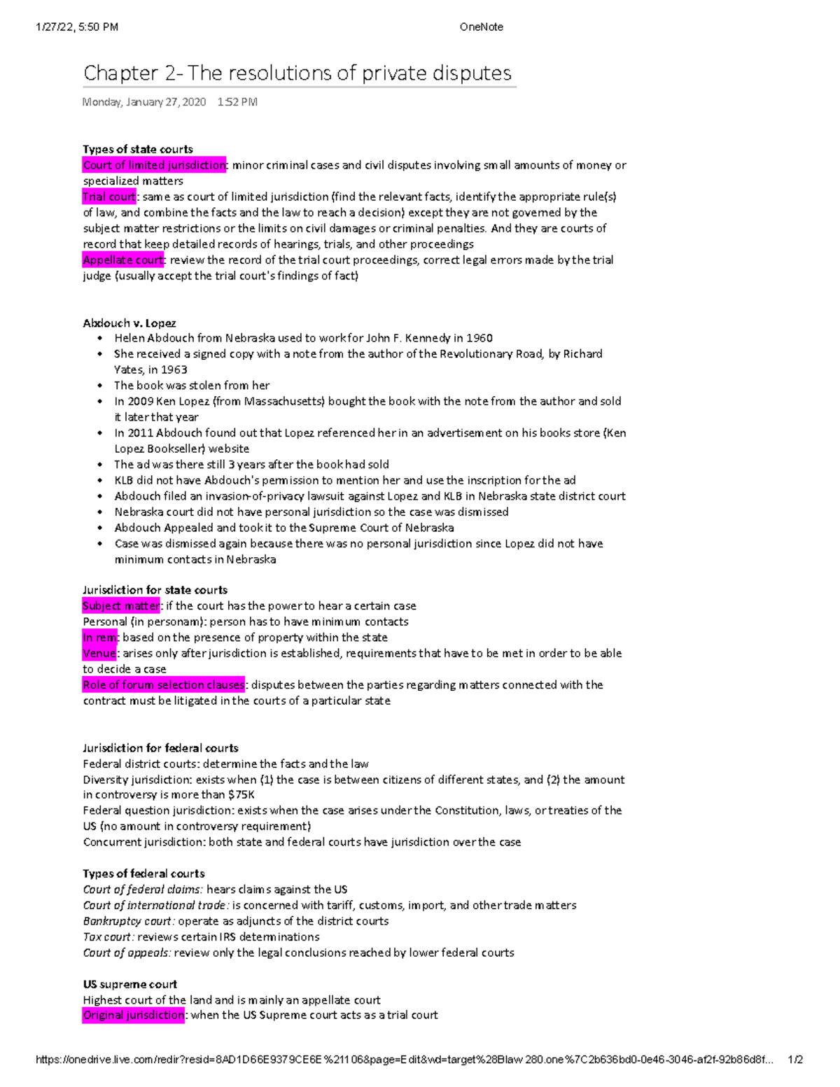 Chapter 2 - The resolutions of private disputes - 1/27/22, 5:50 PM ...