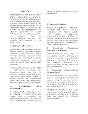 Chapter 2 Auditing Principles Note - SU - Studocu
