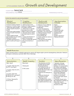 Pediatric Midterm Outline - Prenatal Nutrition Know 3 intrauterine ...