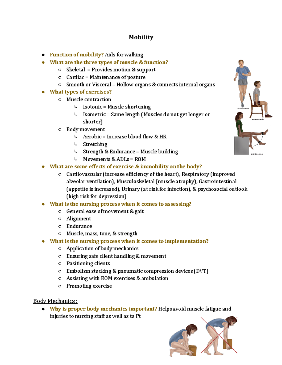 Foundation Exam 2 Study Guide - Mobility Function of mobility? Aids for ...