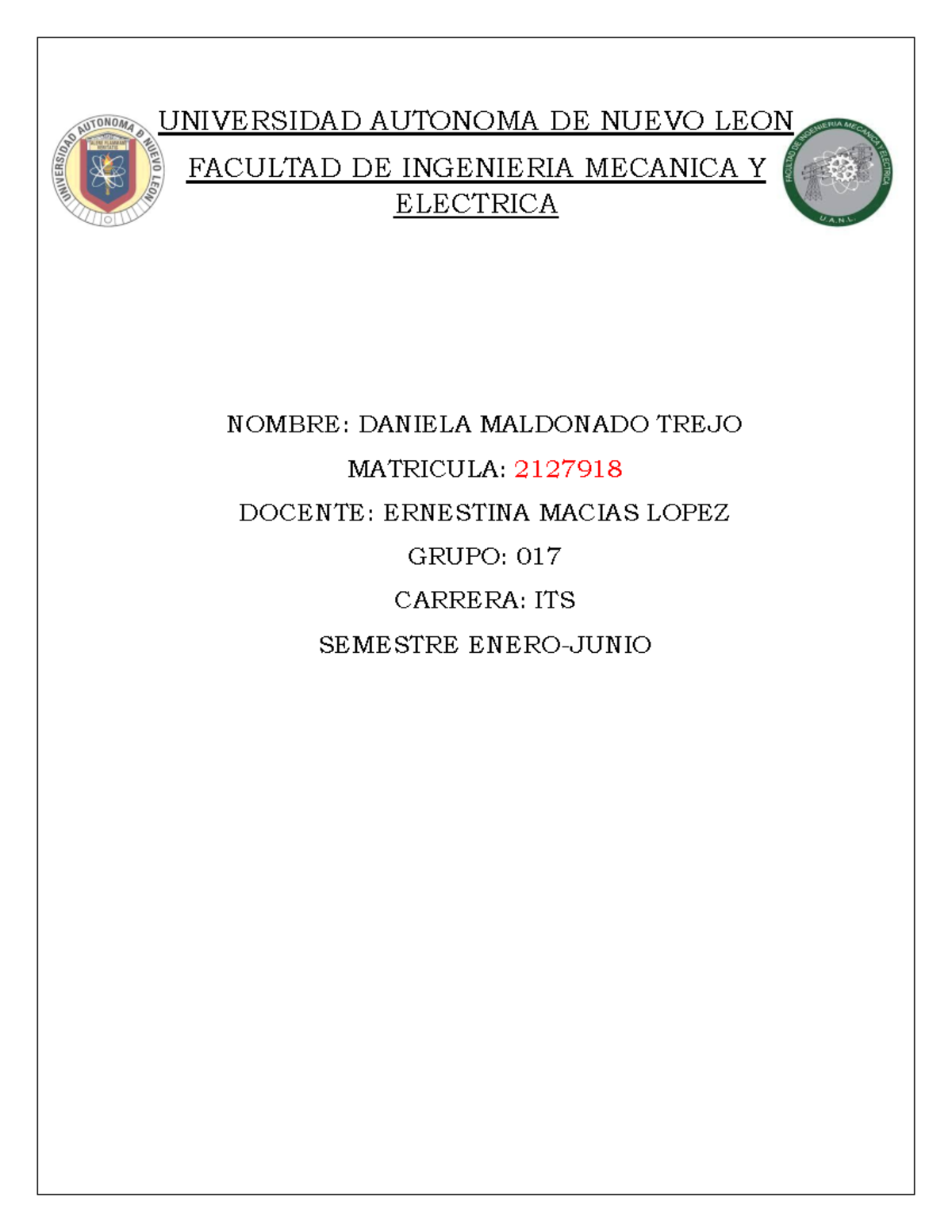 ACT1-2127918-DMT - EJERCICIOS RESUELTOS - UNIVERSIDAD AUTONOMA DE NUEVO LEON FACULTAD DE ...