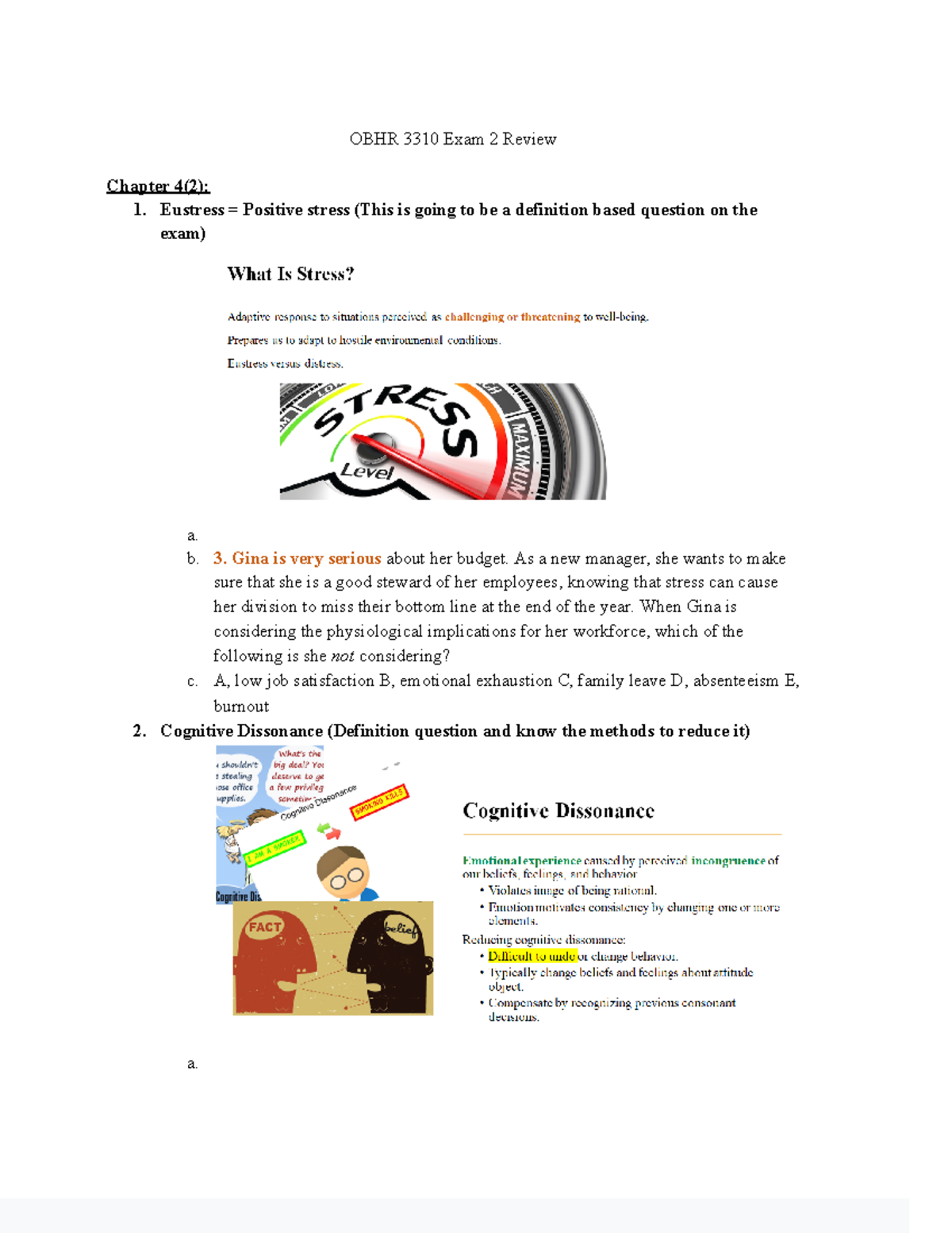 OBHR 3310 Exam 2 Review - Google Docs - OBHR 3310 Exam 2 Review Chapter ...