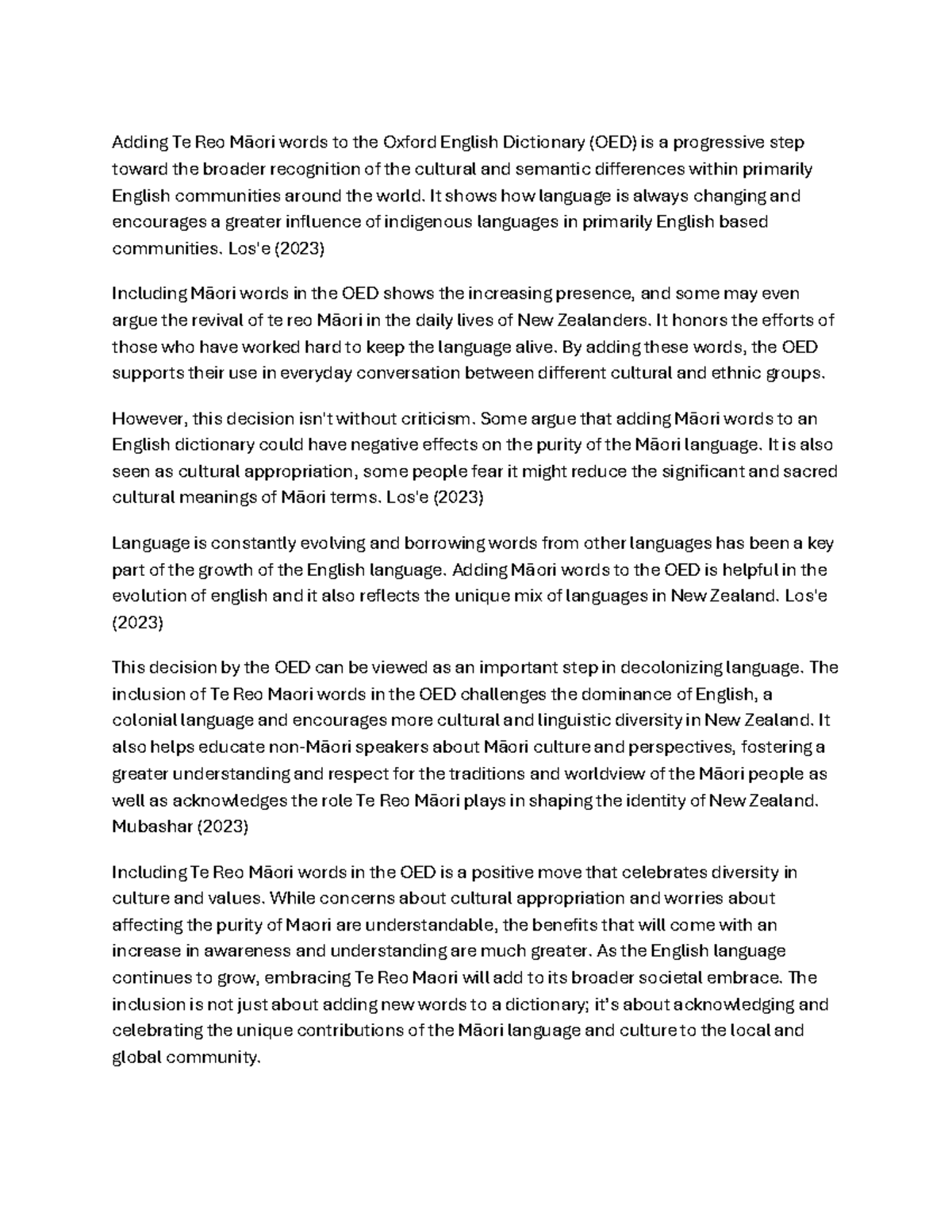 Te Reo Māori in the Oxford English Dictionary Balancing Recognition and ...