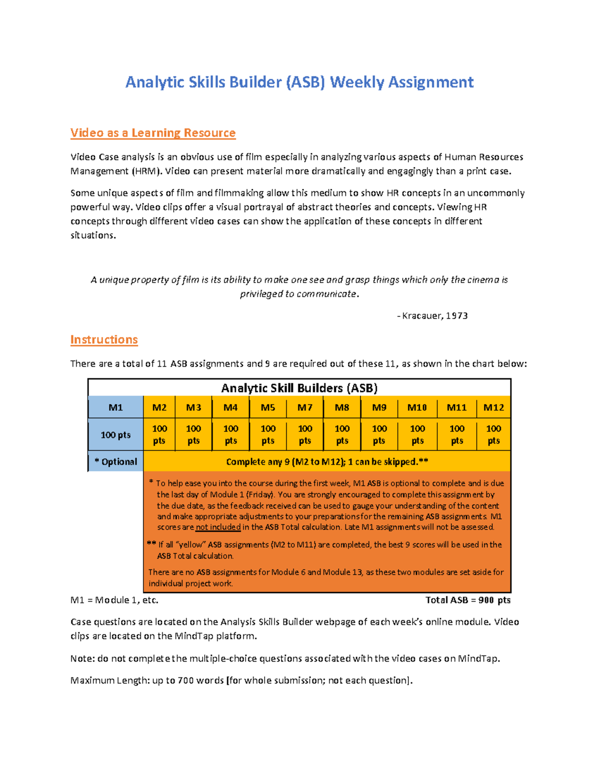 Analytic Skills Builder Weekly Assignment - Analytic Skills Builder ...