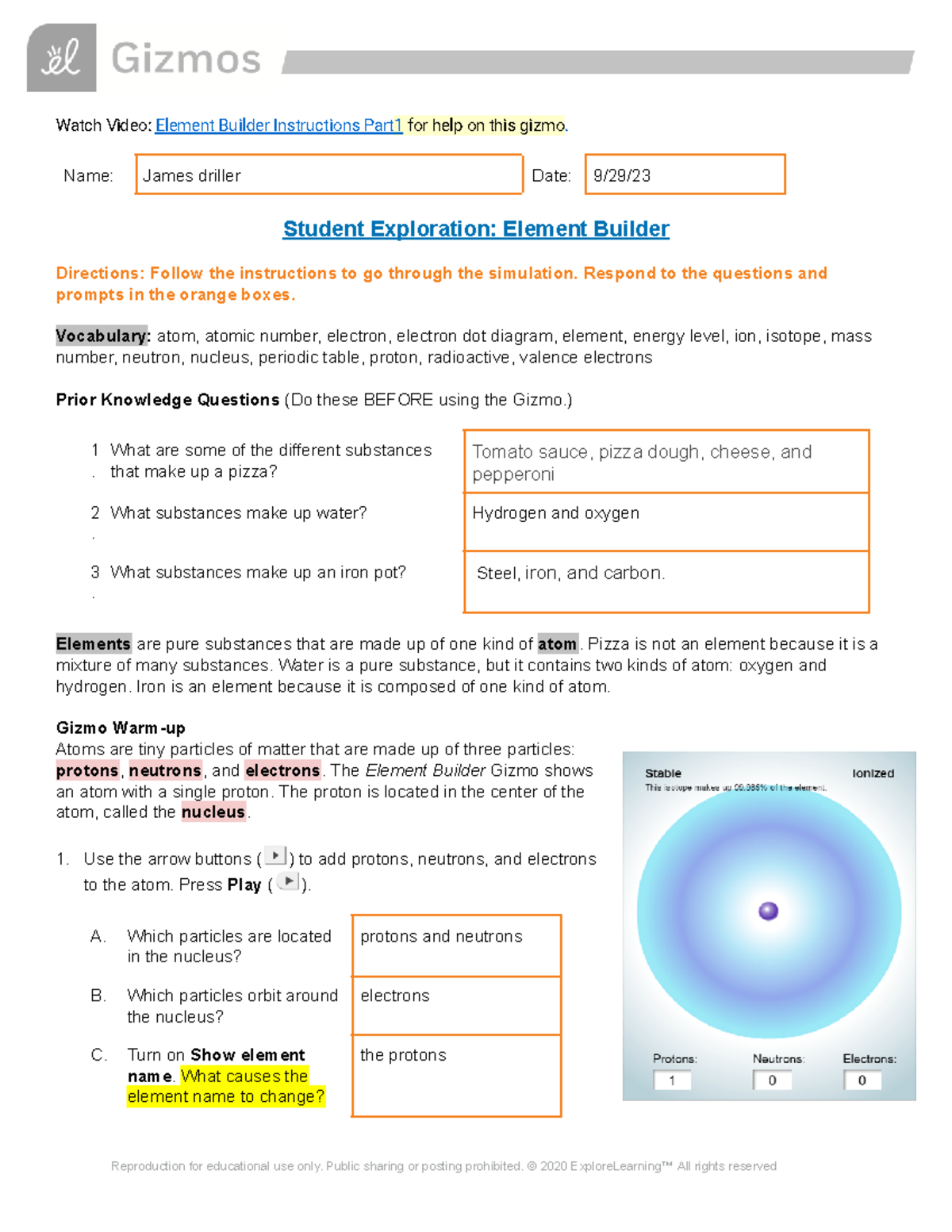 Copy of Element Builder SE - Watch Video: Element Builder Instructions ...