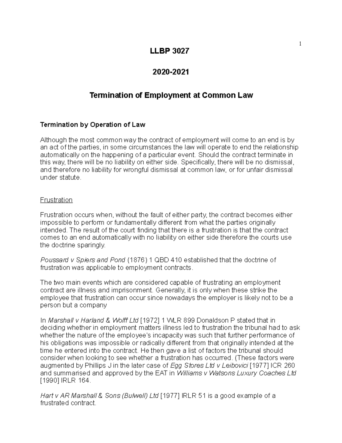 Termination Of Employment At Common Law LLBP 3027 2020 Termination termination-of-employment-at-common-law-llbp-3027-2020-termination