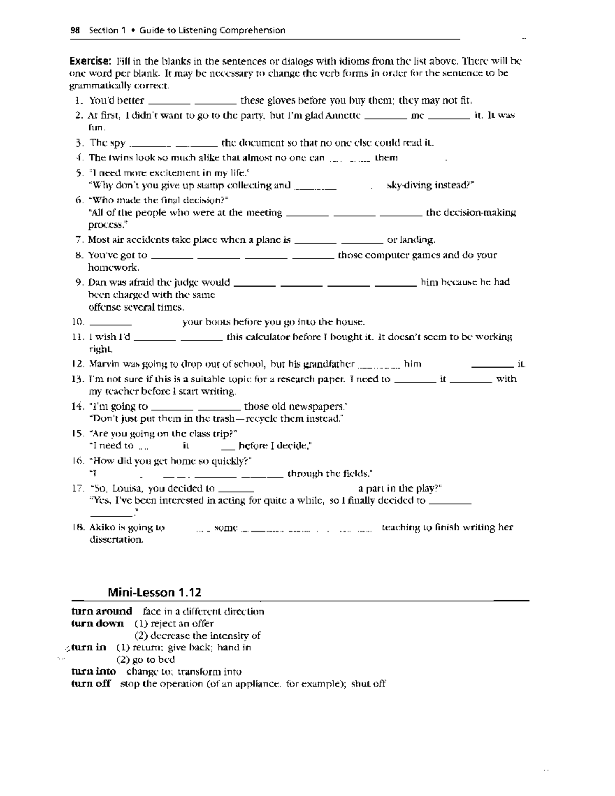 ML1 - Guide to the Listening Comprehension - Inglés II - UJED - Studocu