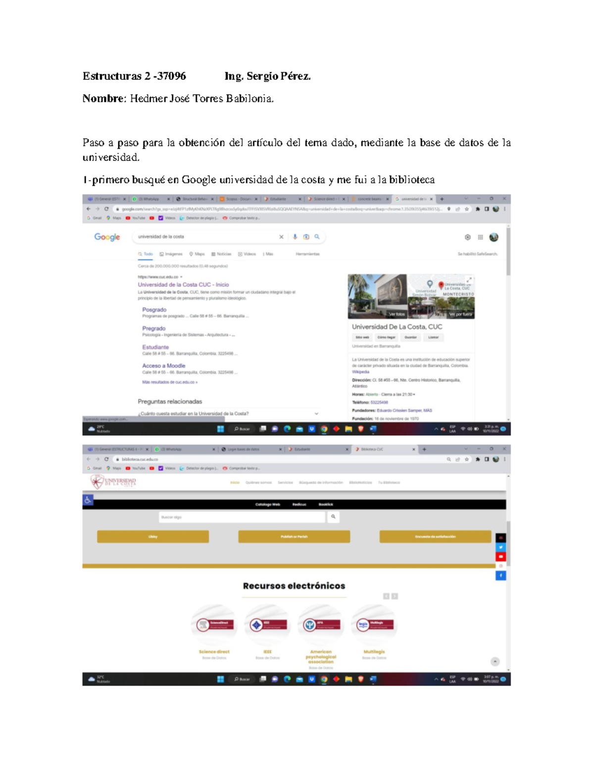 Estructuras 2 Base de datos Hedmer Torres - ingenieria civil - Estructuras 2 -37096 Ing. Sergio ...