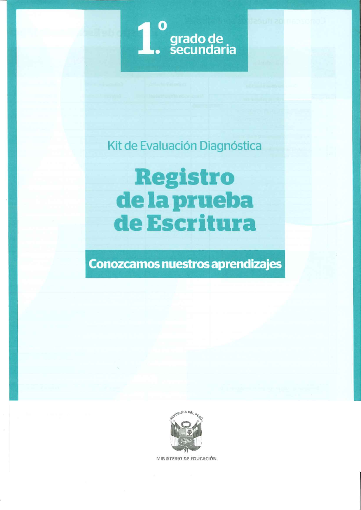 Registro Prueba DE Escritura 1ERO - Lenguaje y Comunicación - Studocu