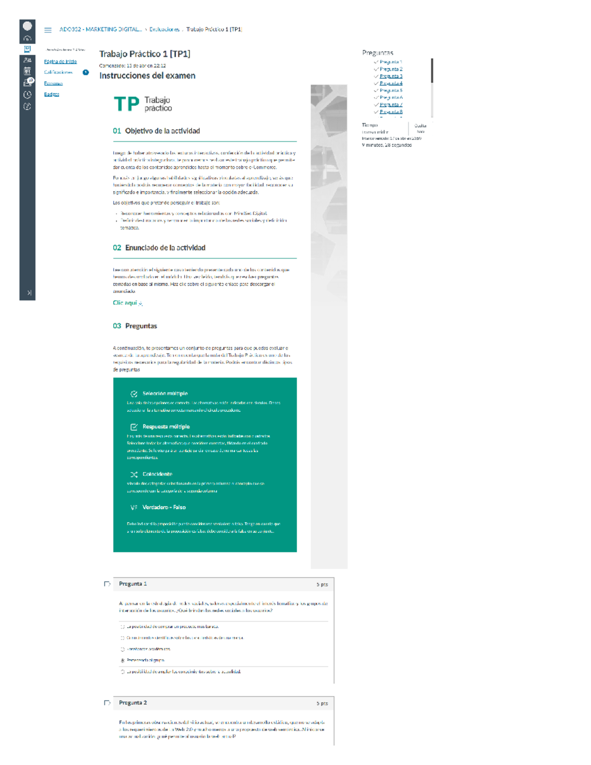 TP1 - Marketing Digital - 77,5 % - Studocu