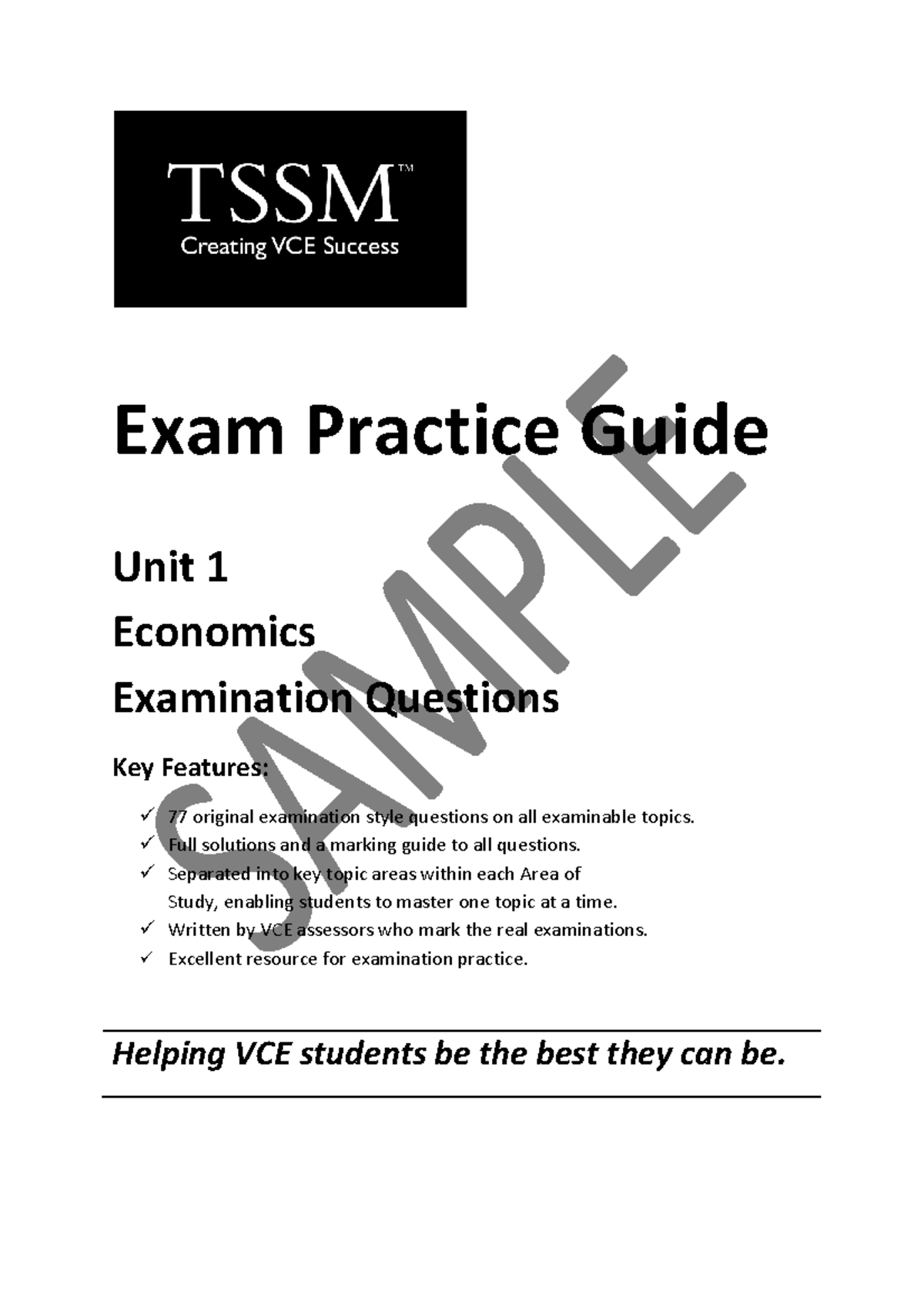 Economics Unit 1 EPG - School Sample - Exam Practice Guide Unit 1 ...