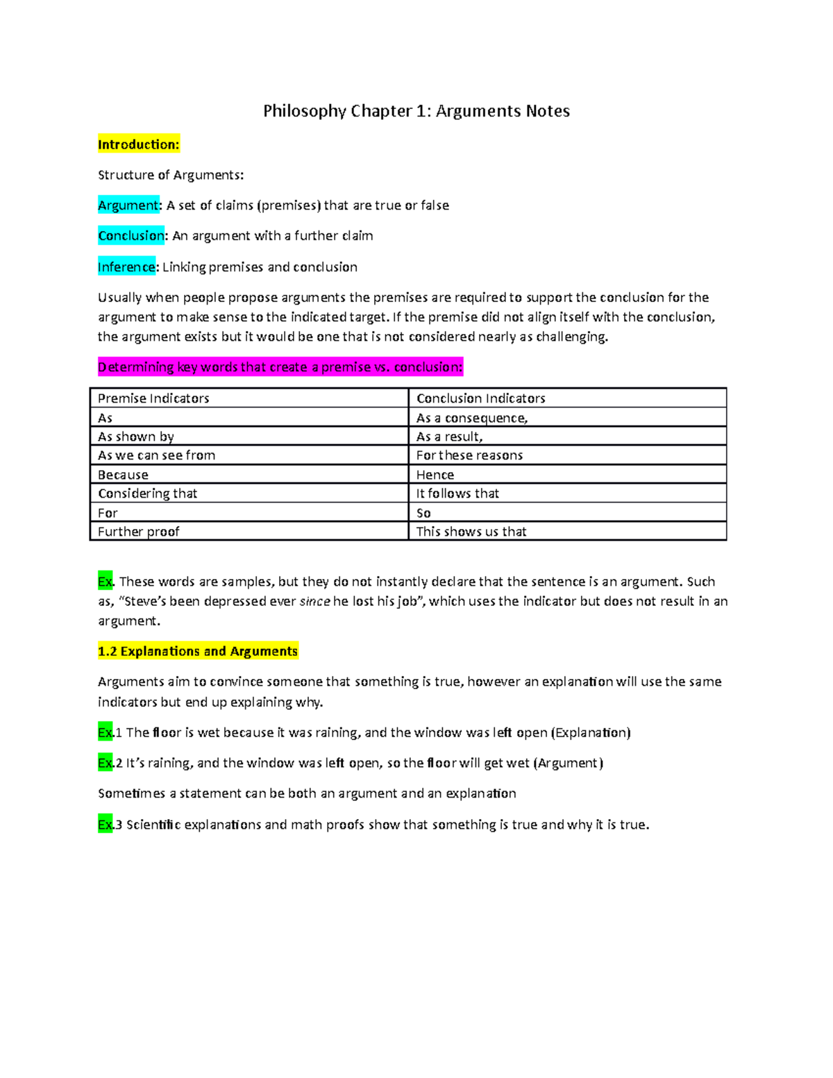 Philosophy Chapter 1 - Professor Vincent Bergeron - Philosophy Chapter ...