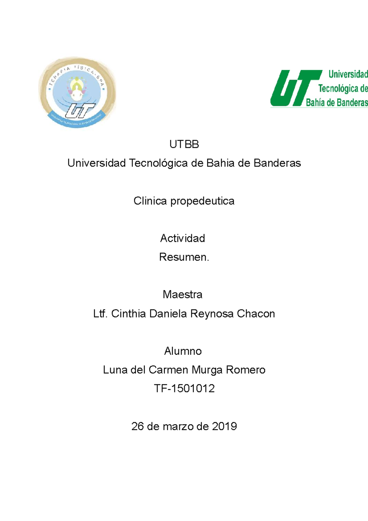 UTBB - Nota: 10 - UTBB Universidad Tecnológica de Bahia de Banderas ...
