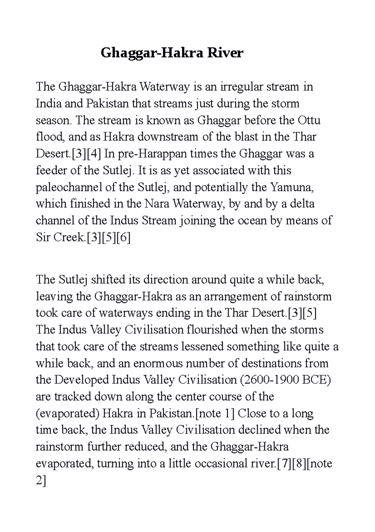 Ghaggar-Hakra River - Ifah - Ghaggar-Hakra River The Ghaggar-Hakra ...