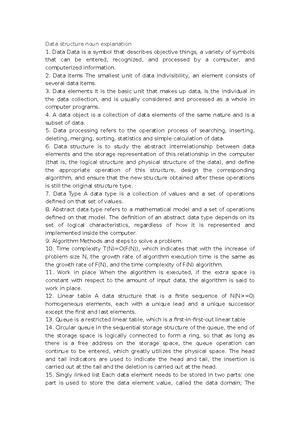 Chapter 1 Introduction Summary - Chapter 1 Introduction Summary: Content of data structure - Studocu