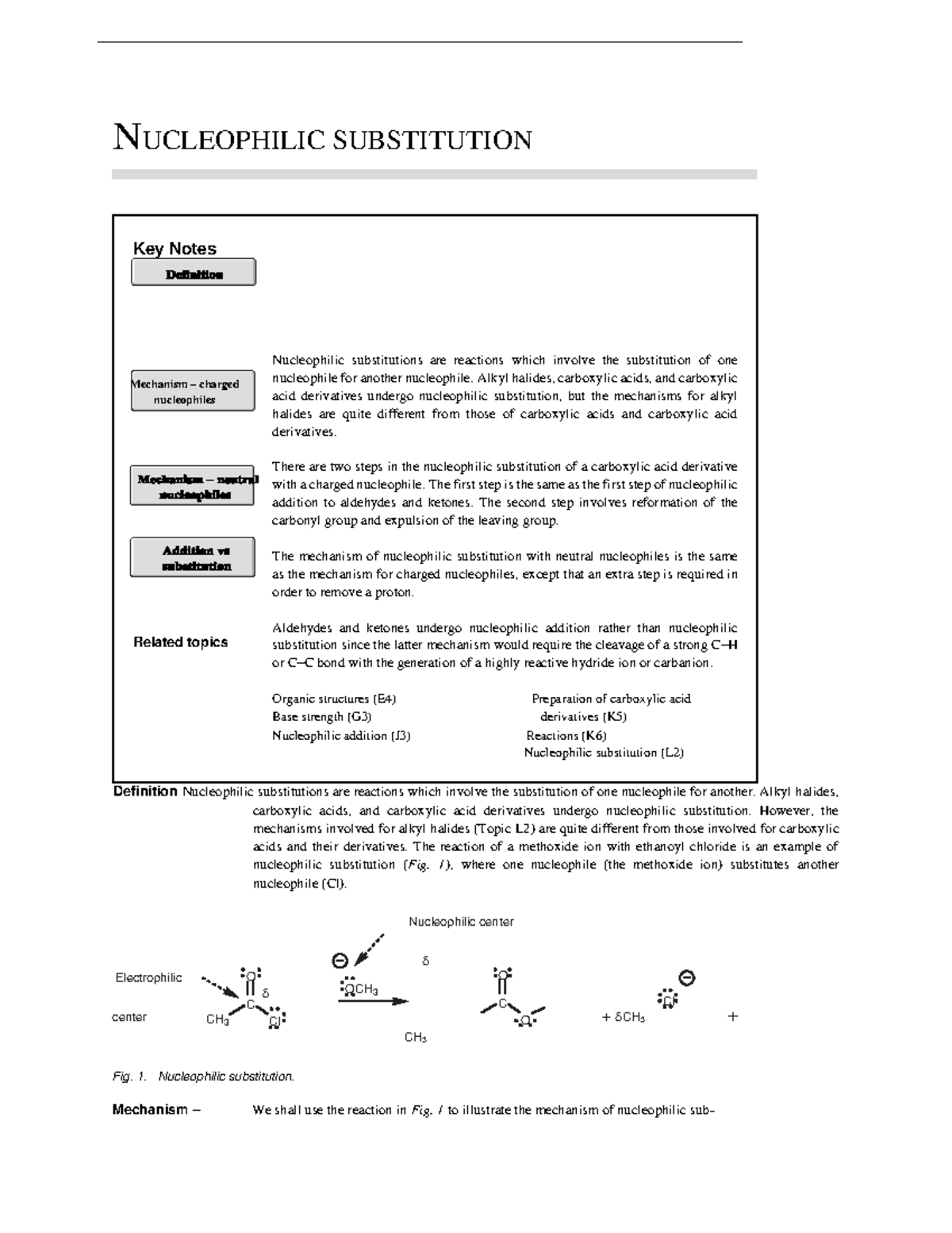Nucleophilic Substitution - NUCLEOPHILIC SUBSTITUTION Key Notes ...