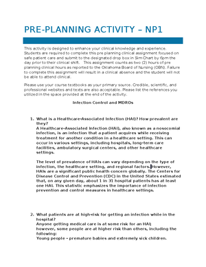 NP 2 Pre-Plan VTE prophylaxis - PRE-PLANNING ACTIVITY – NP This ...