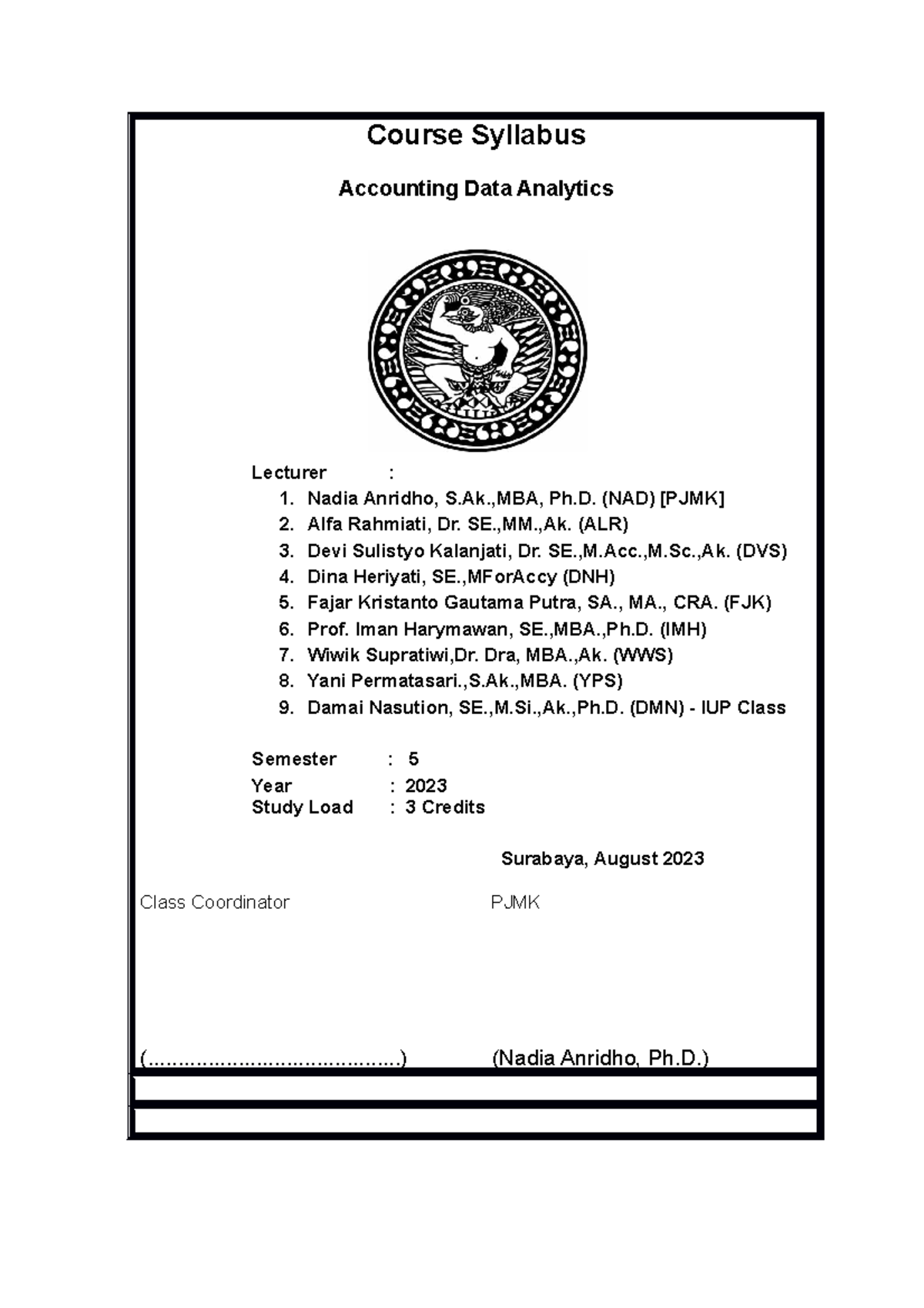 Accounting Data Analytics Syllabus 2023 - Course Syllabus Accounting ...