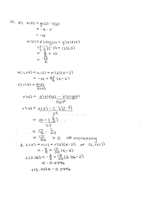 Math1A notebook - Summary Calculus - 2 Limits 2 The Idea of Limits P 2 ...