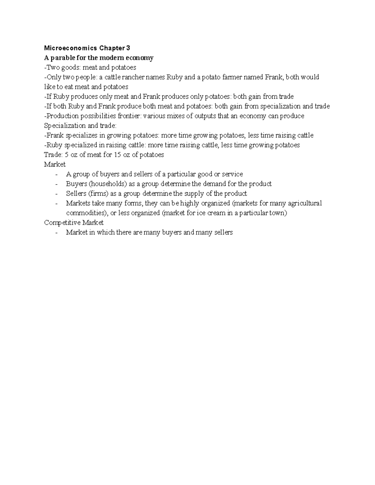 Microeconomics Chapter 3 - Studocu