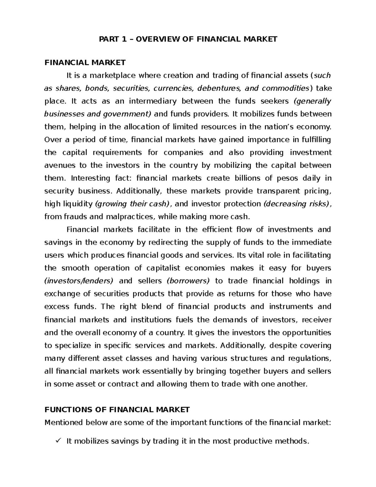 PART 1 - This is used as lecture notes for this subject. - PART 1 ...