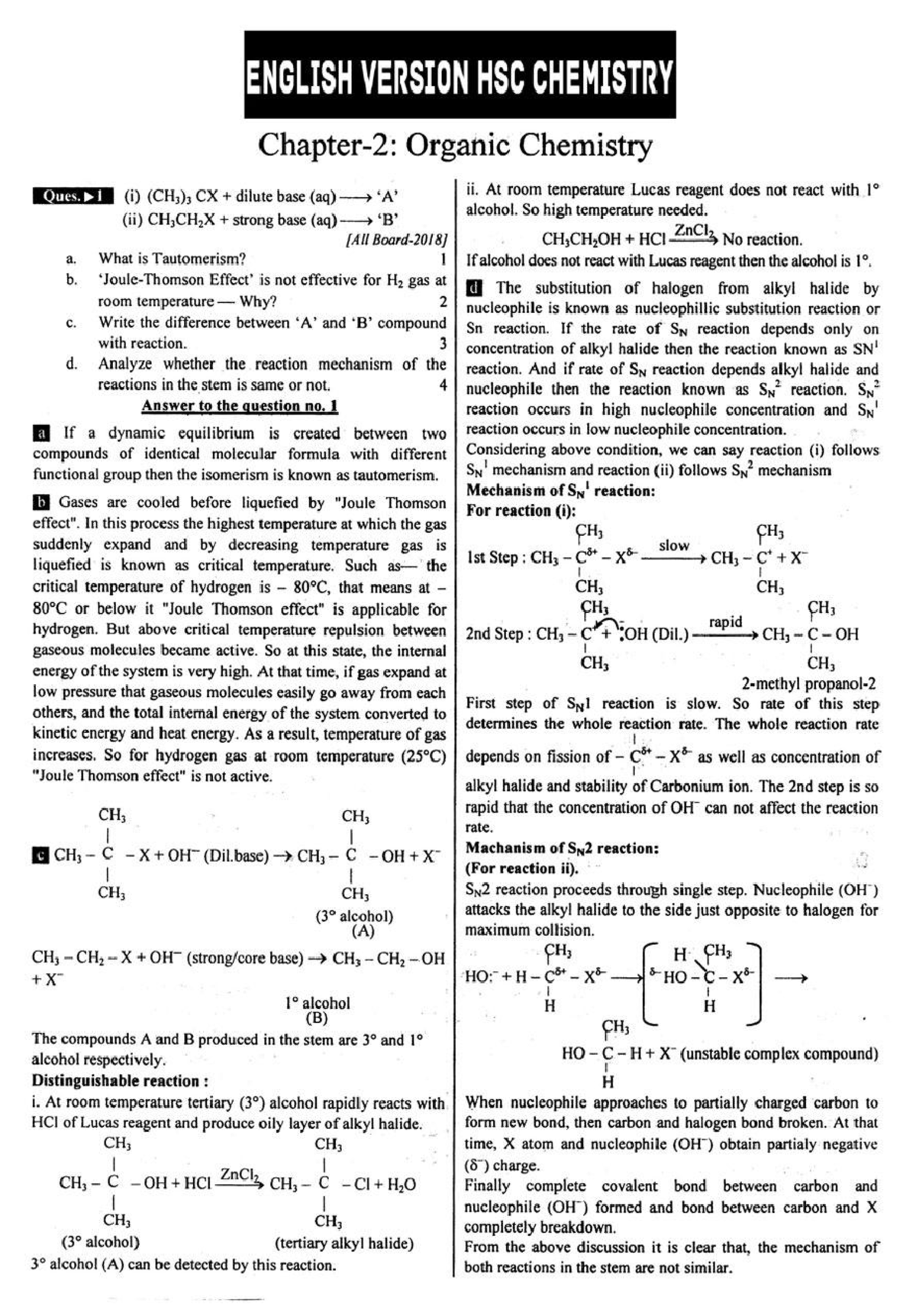 Hsc ev chemistry 2nd paper 2nd chapter note - higher secondary certificate - Studocu