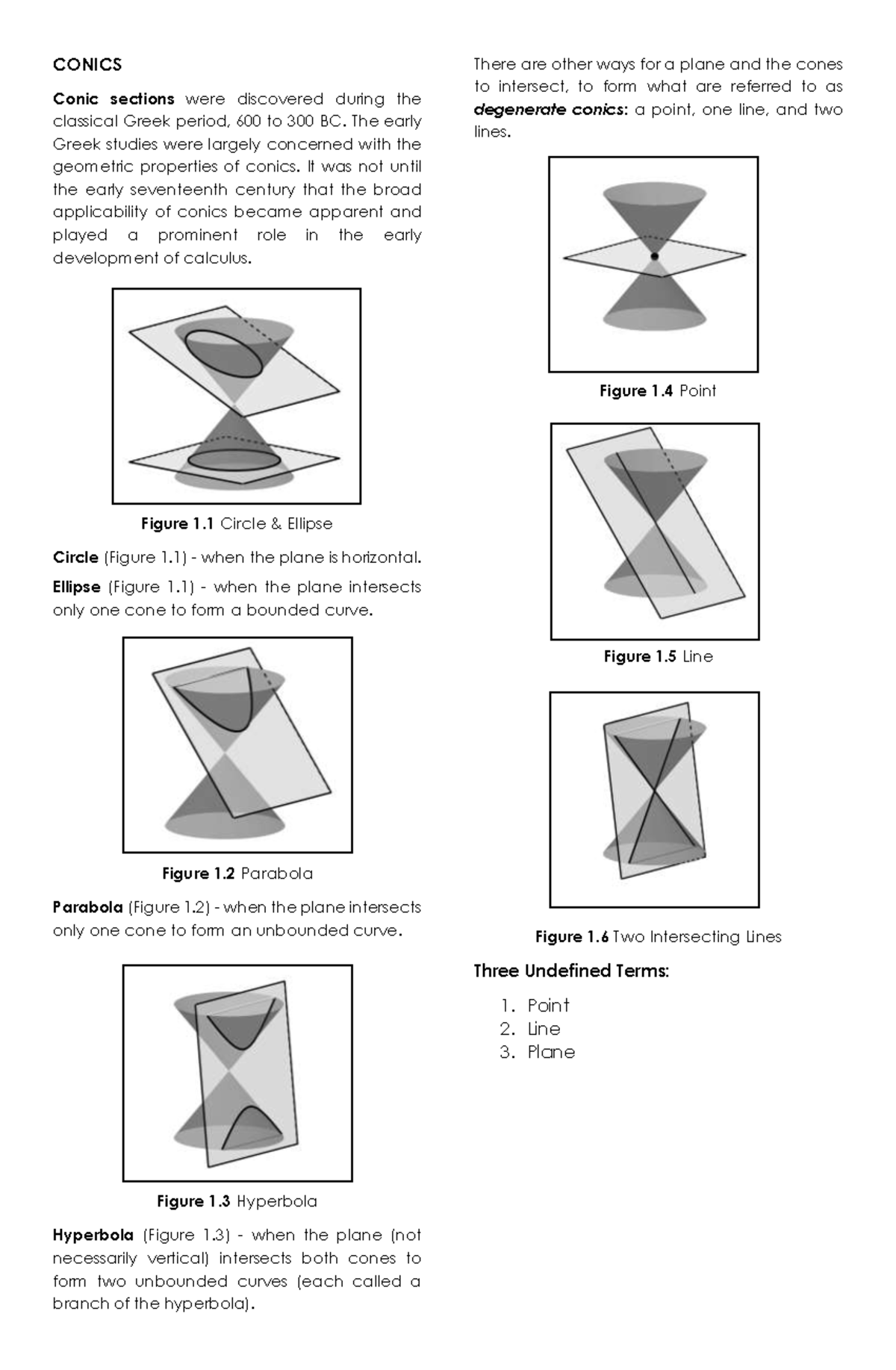 Conics - Gfsthjncbjkm - CONICS Conic sections were discovered during ...
