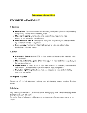 Rizal-reviewer-midterm - CHAPTER 4 On June 23, 1887, Viola returned to ...