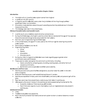 Juvenile Justice Chapter 6 Notes - Introduction •Intake is the first ...