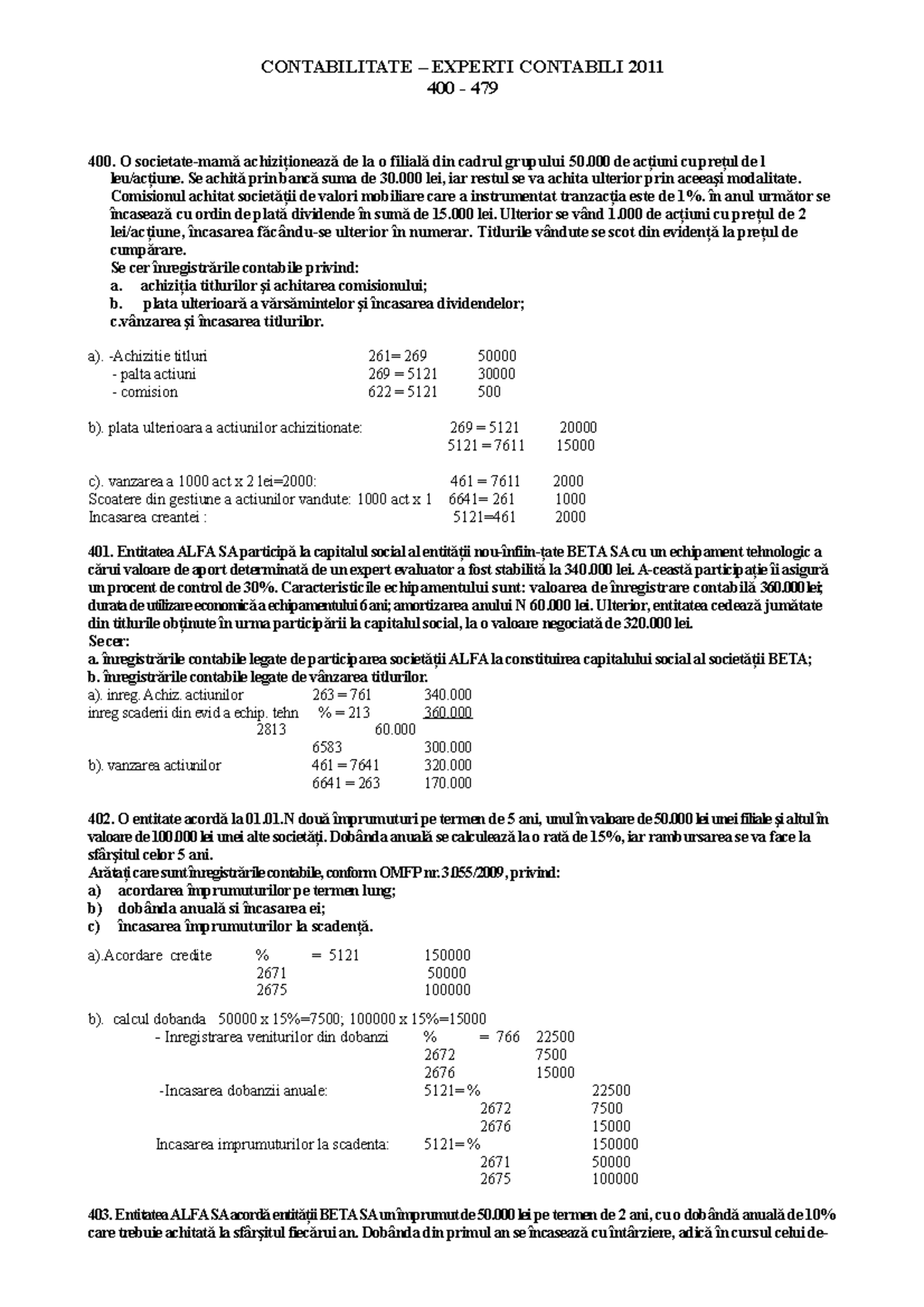 63875586 Contabilitate 400 479 - CONTABILITATE – EXPERTI CONTABILI 2011 ...