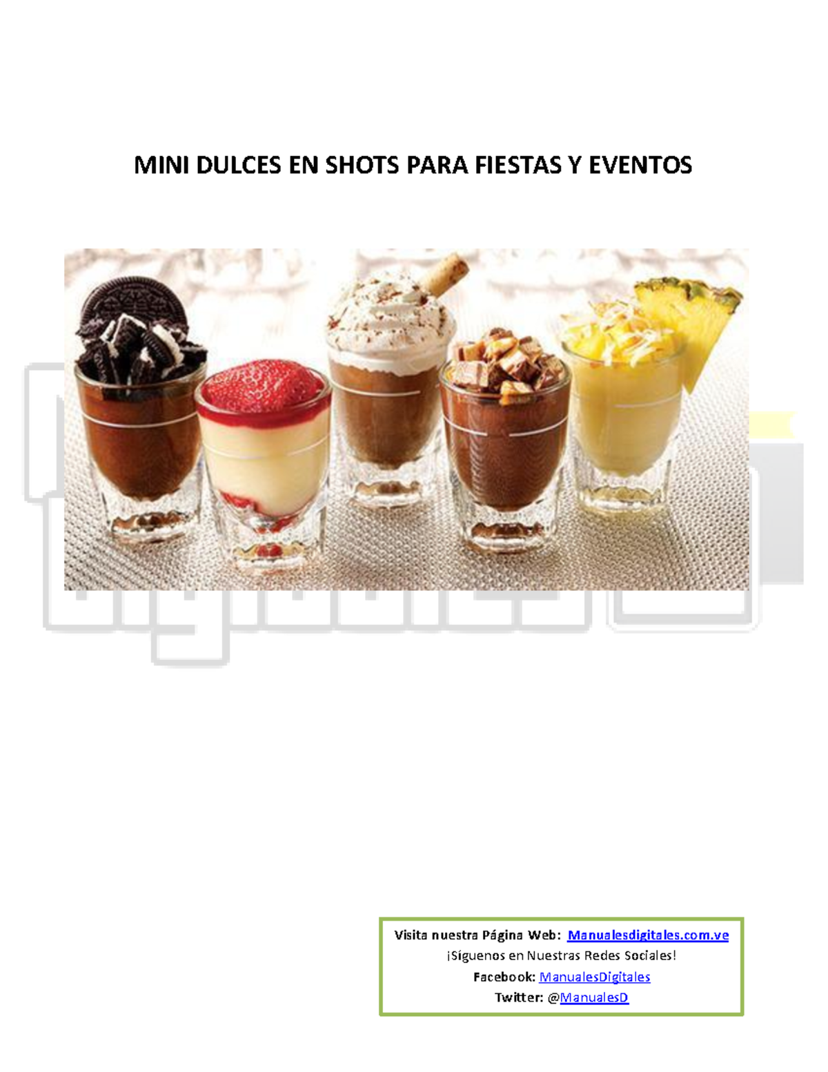 Mini Dulces en Shots para fiestas o eventos - MINI DULCES EN SHOTS PARA ...