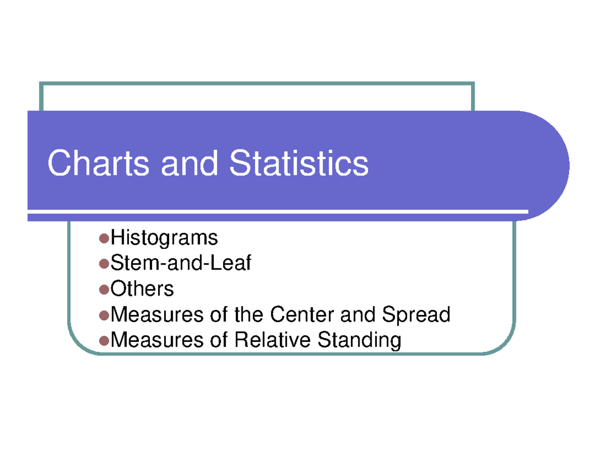Charts Statistic - Charts and Statistics Histograms Stem-and-Leaf ...