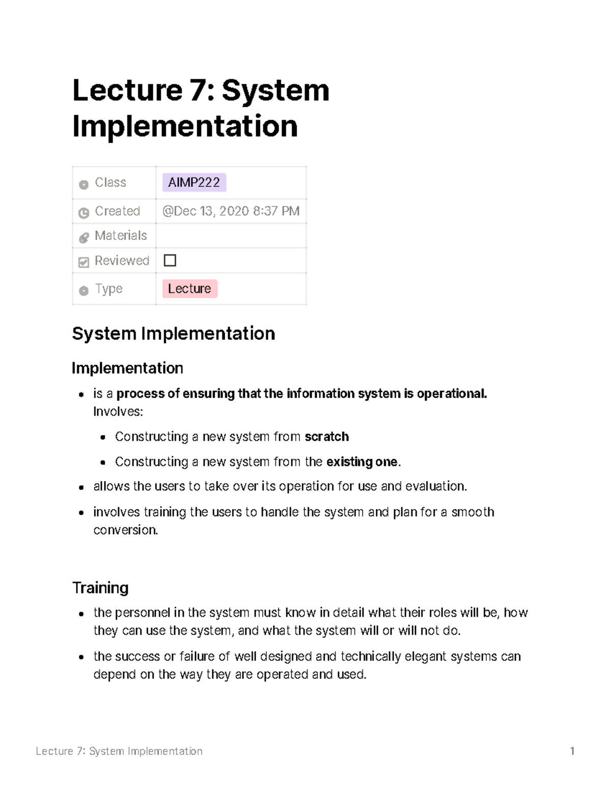 Lecture 7 System Implementation Lecture 7 System Implementation lecture-7-system-implementation-lecture-7-system-implementation