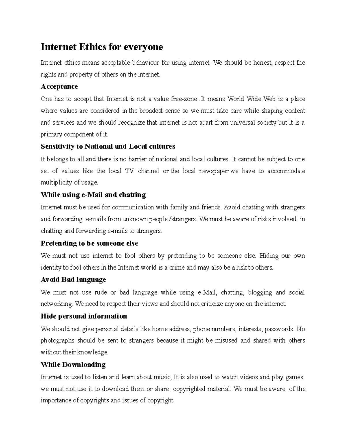 Lesson 4 - M.K.U introduction to the internet lecture notes - Internet ...