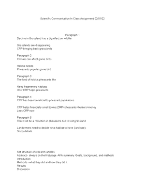 Scientific communication in class activity 04 05 22-2 - Scientific ...