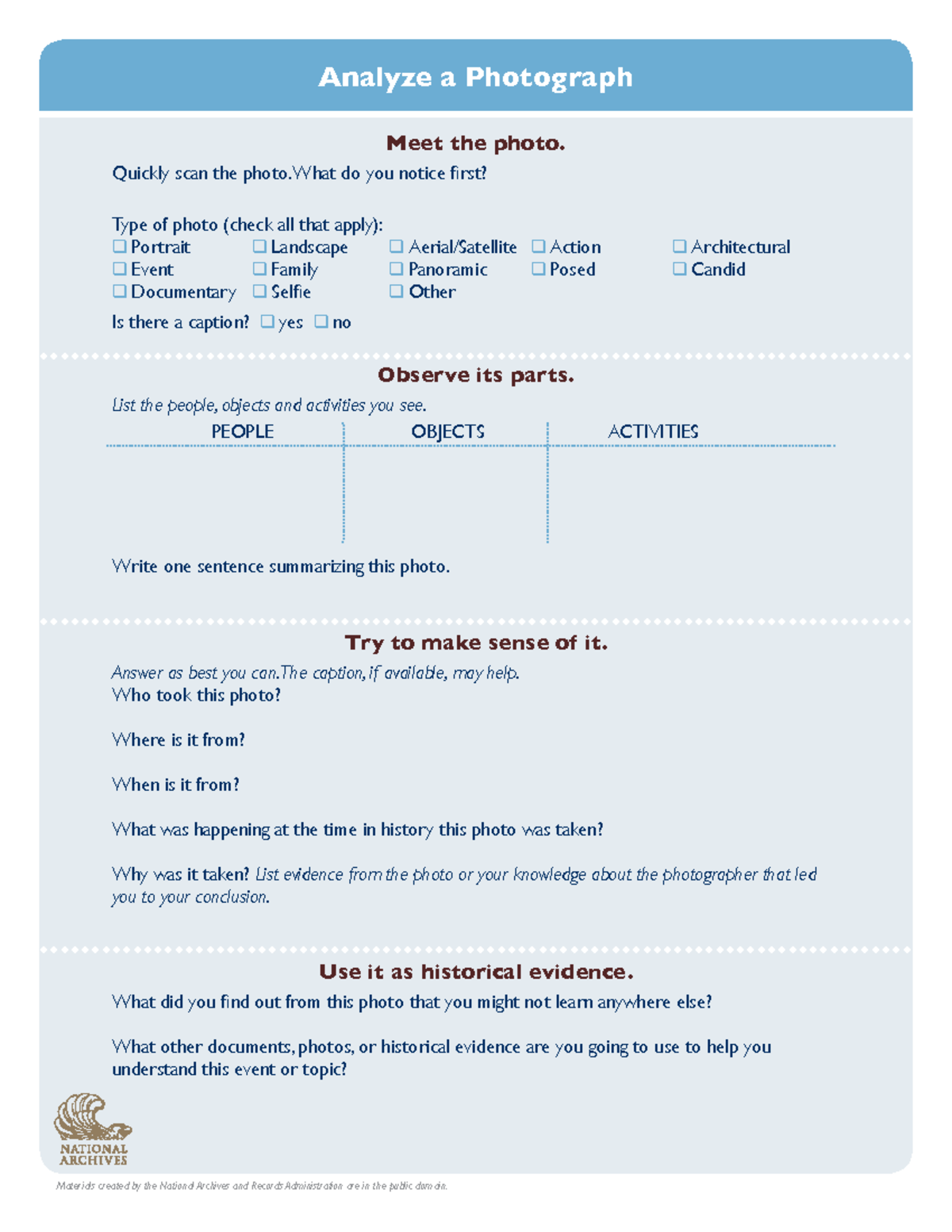 Photo analysis worksheet - Readings in the Philippine History - PUP ...