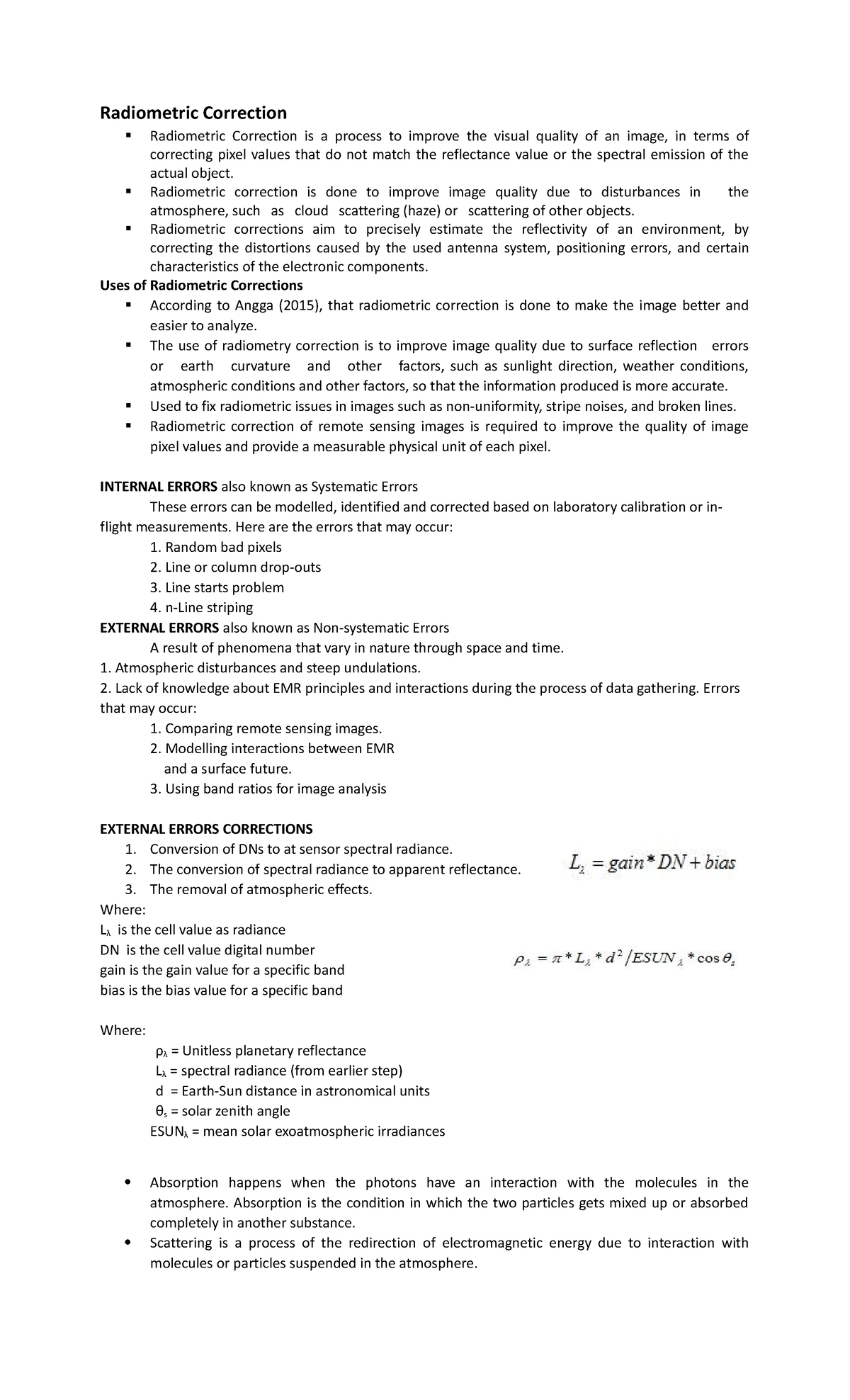 Radiometric-Correction - Radiometric Correction Radiometric Correction ...