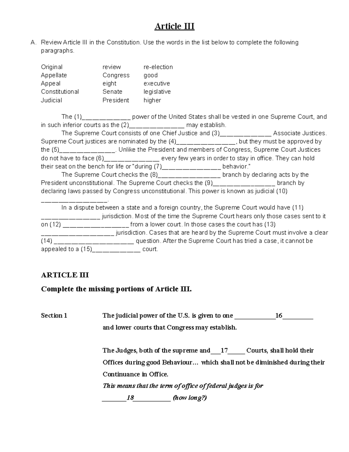 Article+III+Worksheet+(3) - Article III A. Review Article III in the ...